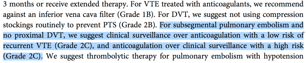CHEST Recommendations Subsegmental PE – WikEM Blog